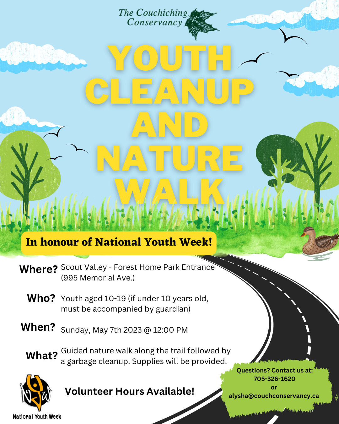 National Youth Week Cleanup and Nature Walk - Couchiching Conservancy